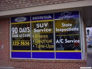 Cut Vinyl - 48" wide by 96" high Storefront Section